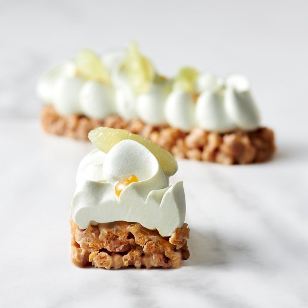 Matcha, poire et yuzu crisp finger - Corman Belgique